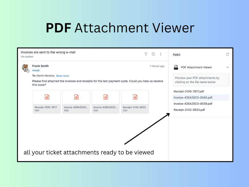 PDF Attachment Viewer App Integration with Zendesk Support